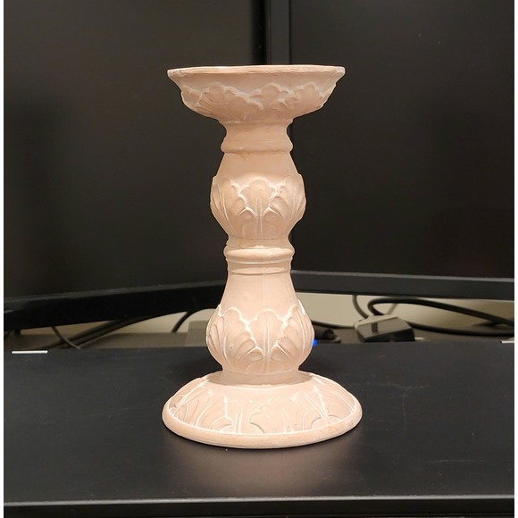 Unknown | Dining | 7 In Tall Pastel Peach Stoneceramic Candlestick ...
